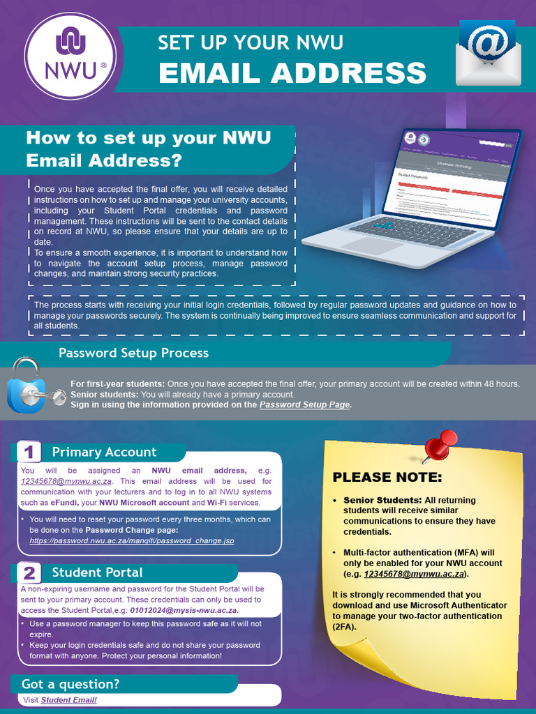 Set Up Your NWU Email Address 2 | PDF | Password | Security