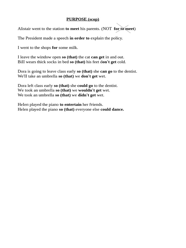 Purpose Clauses and Examples | PDF