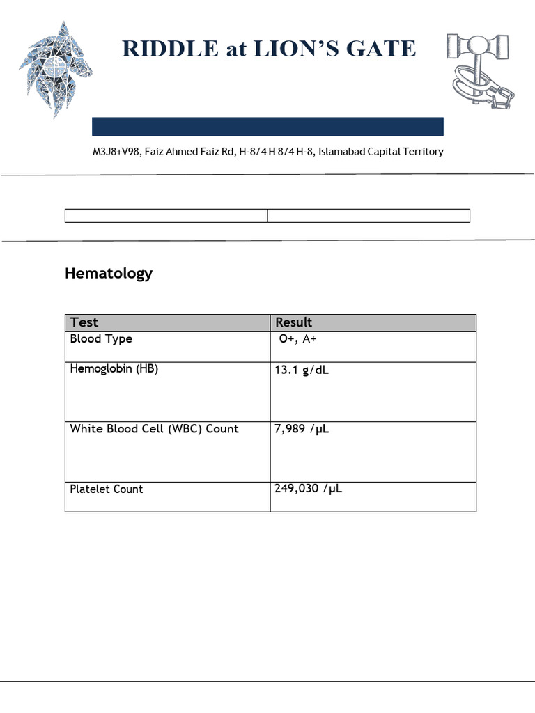 Crime Scene Blood Report | PDF