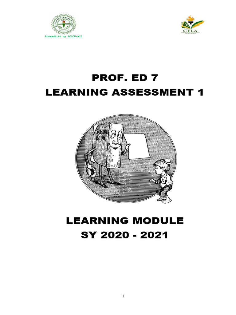 Ped 7 Assessment Learning 1 2 (1) | PDF | Educational Assessment | Learning
