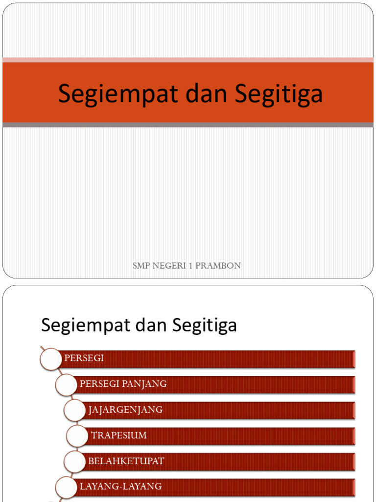 Geometri: Persegi, Segitiga, dan Trapesium | PDF