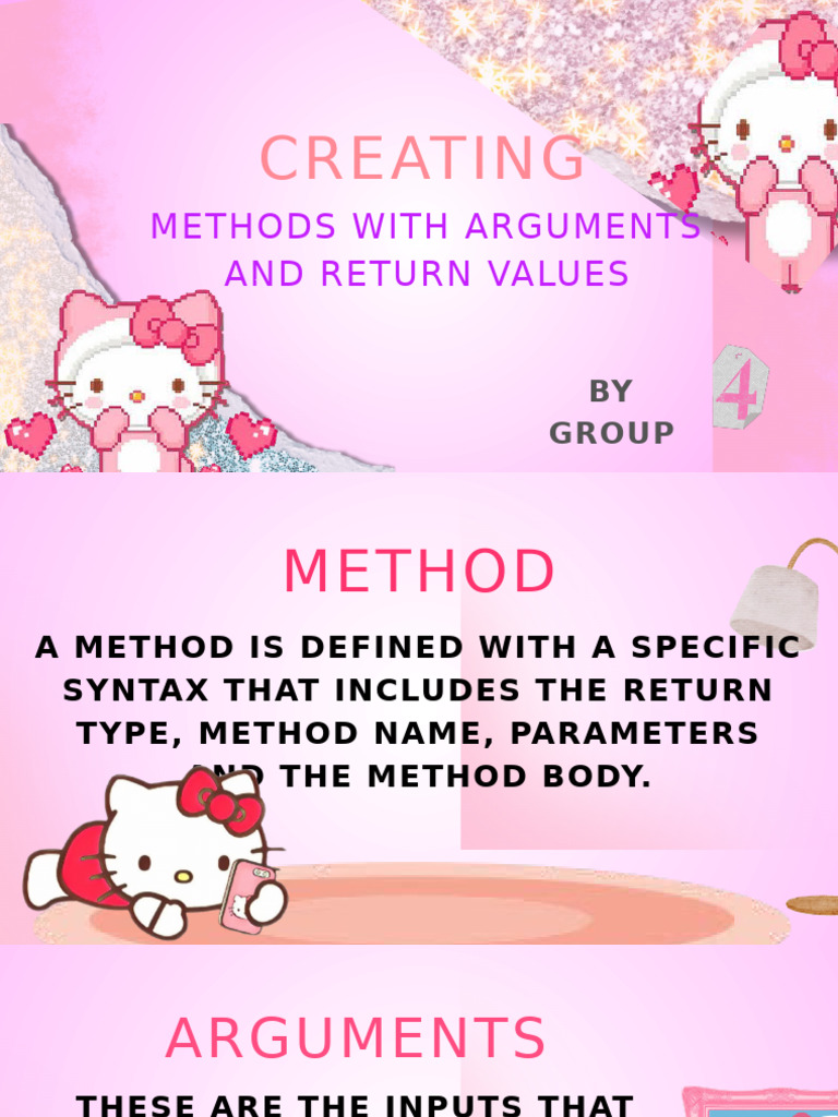 Creating Methods With Arguments and Return Values 1 1 | PDF