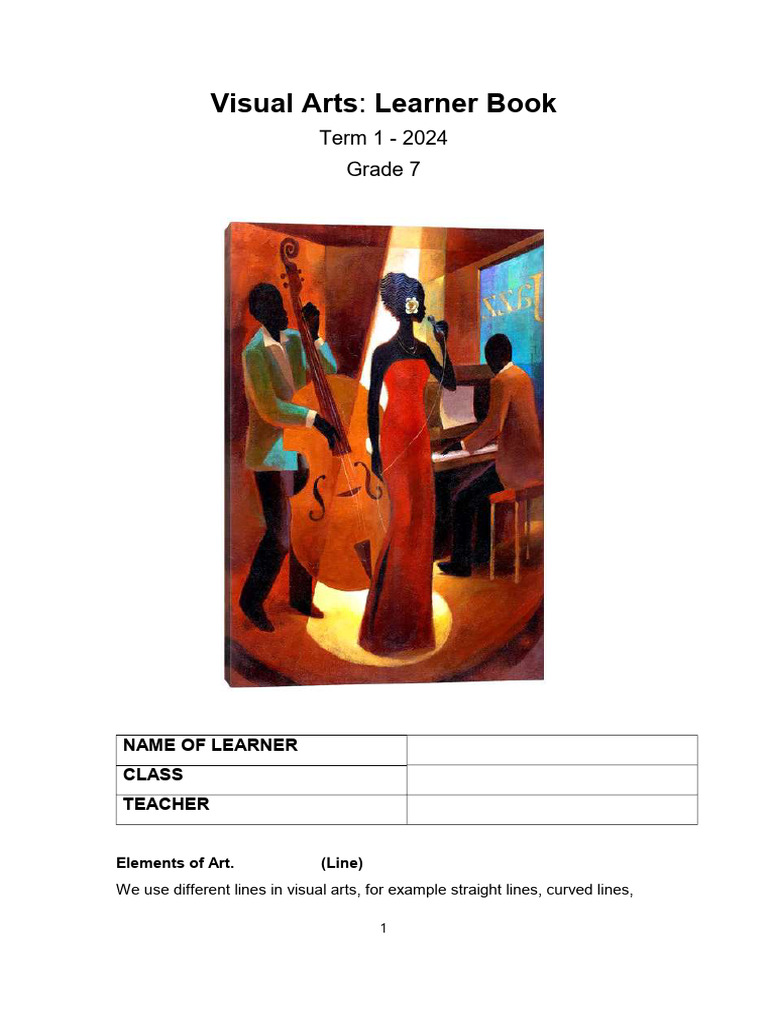 G7 Visual Arts Term 1 CA.. | PDF | Color | Basket Weaving