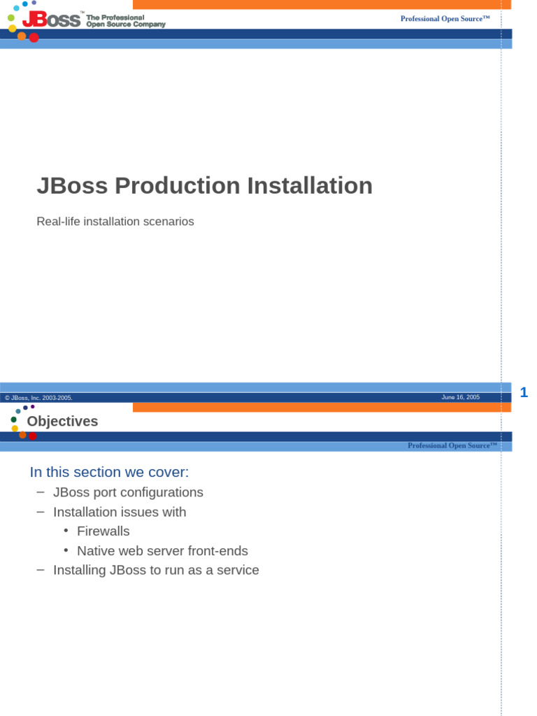 J Boss Production Installation | PDF | Port (Computer Networking ...