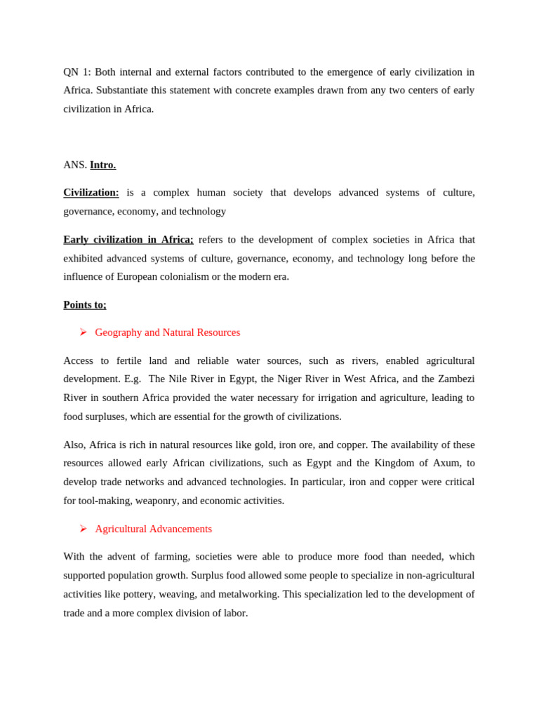 NICK016 African Civilization | PDF | Africa | Ancient Egypt