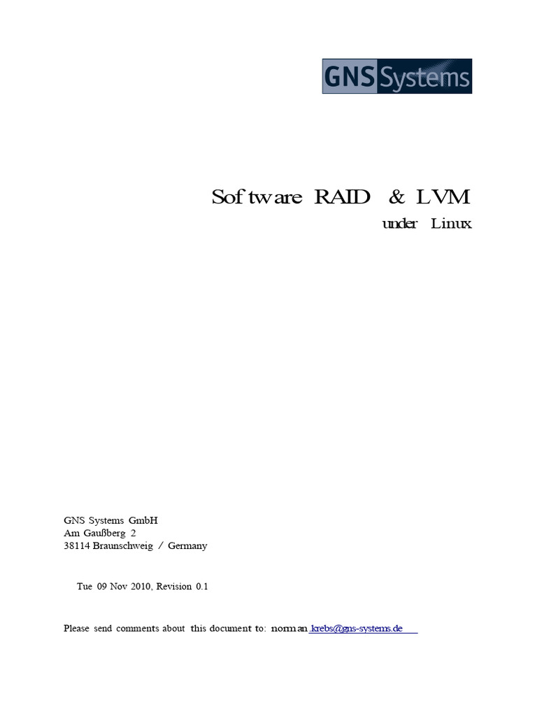 lvm-raid | PDF | Operating System Technology | Computing