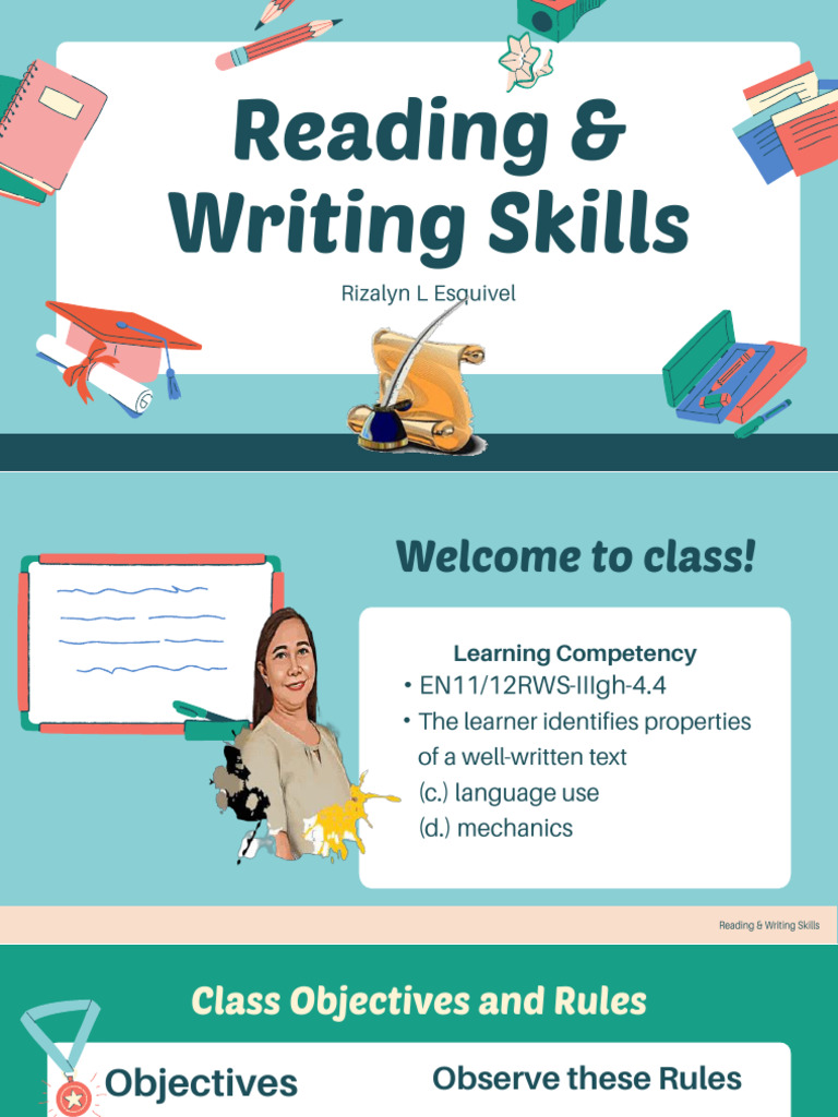RWS Lesson 4.2 Properties of A Well Written Text Language Use | PDF