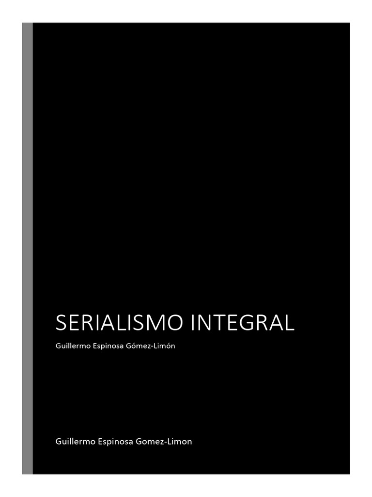 Introducción al Serialismo Integral | PDF | Teoría musical | Las artes ...