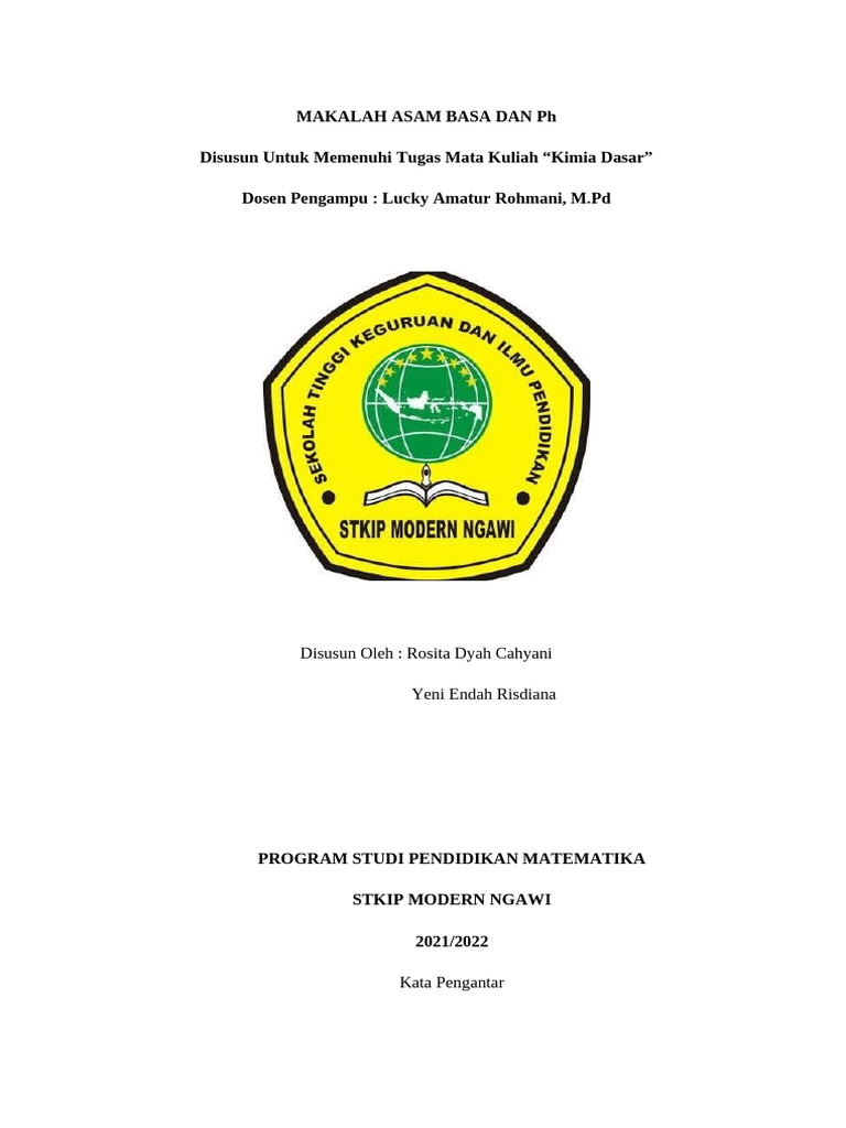 EDITT MAKALAH ASAM BASA DAN Ph | PDF