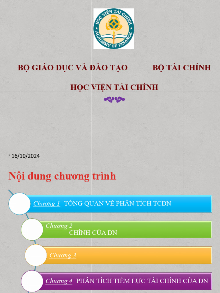 C1 Tổng Quan Về Phân Tích TCDN | PDF