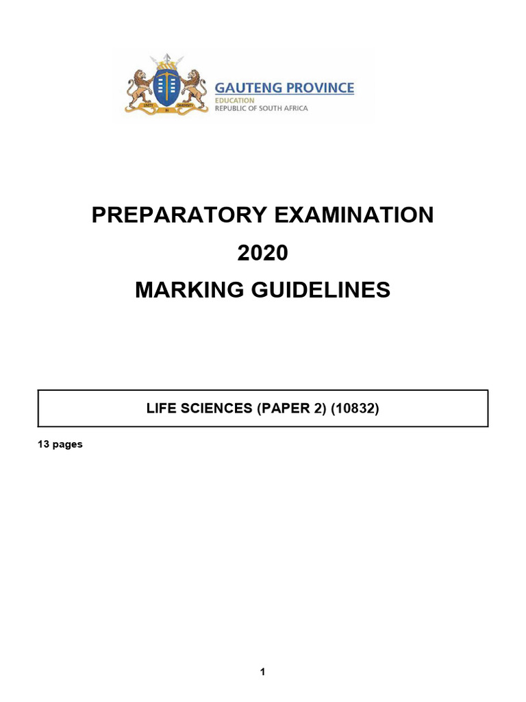 Life Sciences p2 Eng Memo | PDF | Translation (Biology) | Biochemistry