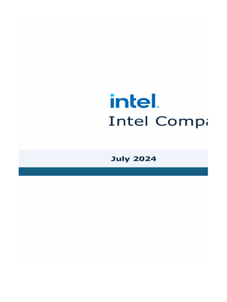 Intel Company Profile - Shatayush Mahapatra - 2024.07.07 | PDF | Equity (Finance) | Free Cash Flow