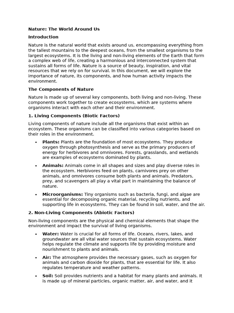 Nature | PDF | Ecosystem | Nature