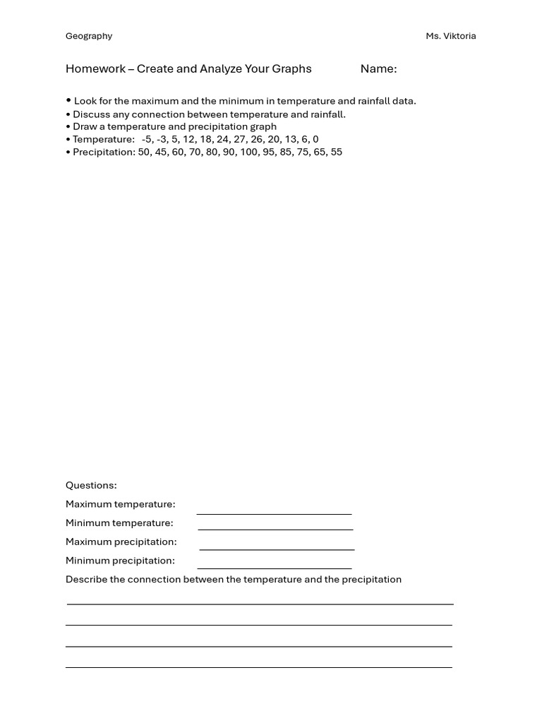 Student Weather Graph Analysis | PDF