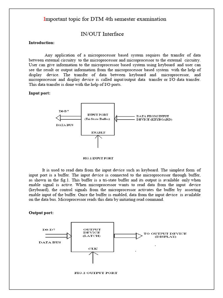 ECE - Lecture Notes DTM 4th Semester... | PDF | Input/Output | Office ...