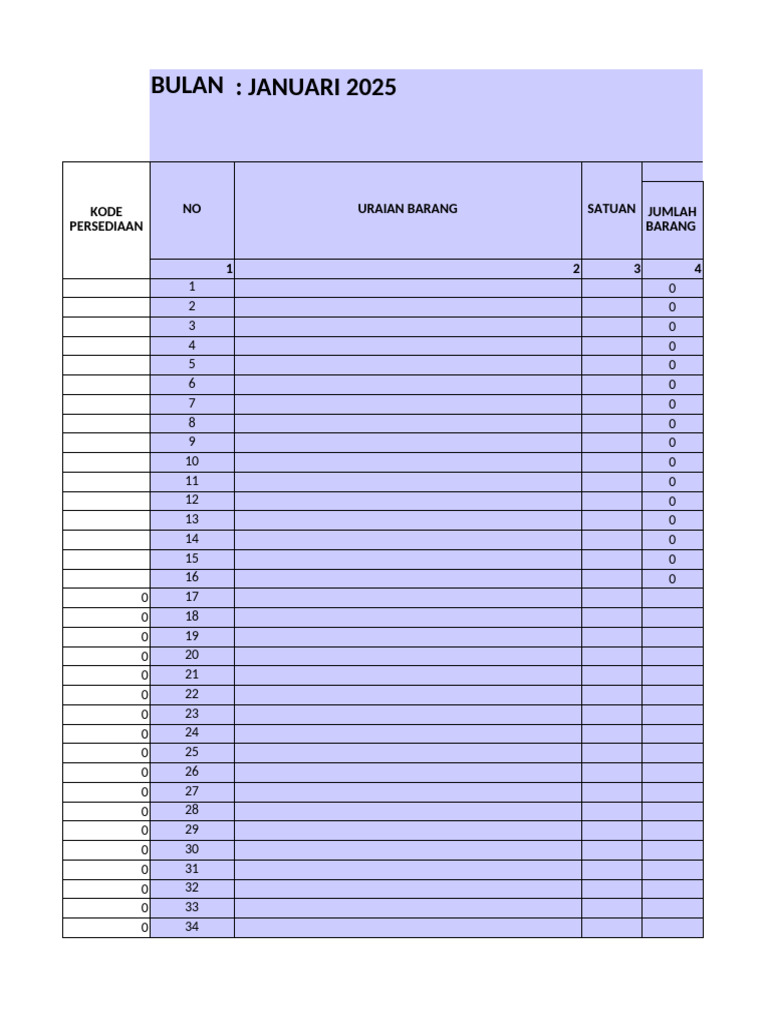 Format Kosong 2025 | PDF