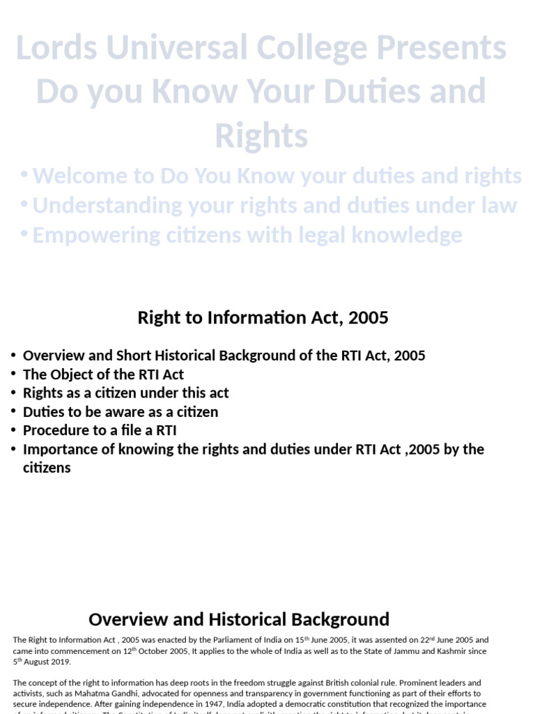 Understanding Your Rights Under RTI Act | PDF | Freedom Of Information Laws By Country | Governance