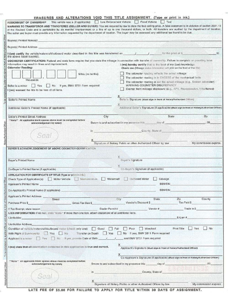 Ohio Vehicle Registration Details | PDF