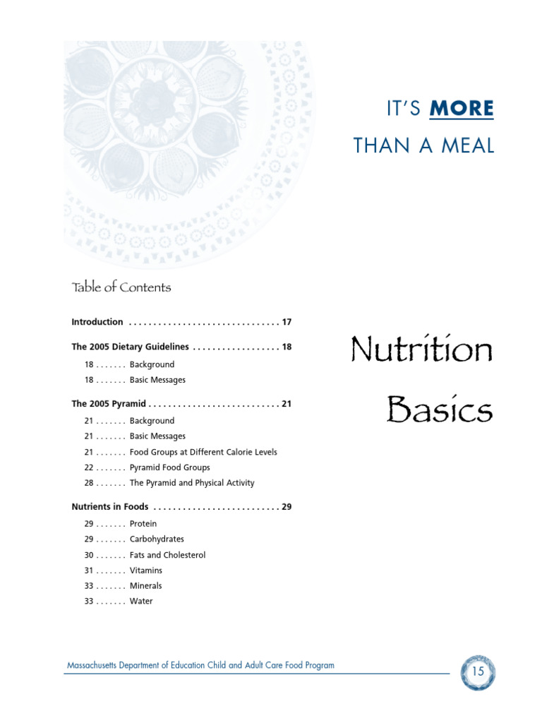 Nutrition Basics Author It's More Than A Meal | PDF | Fat | Sugar