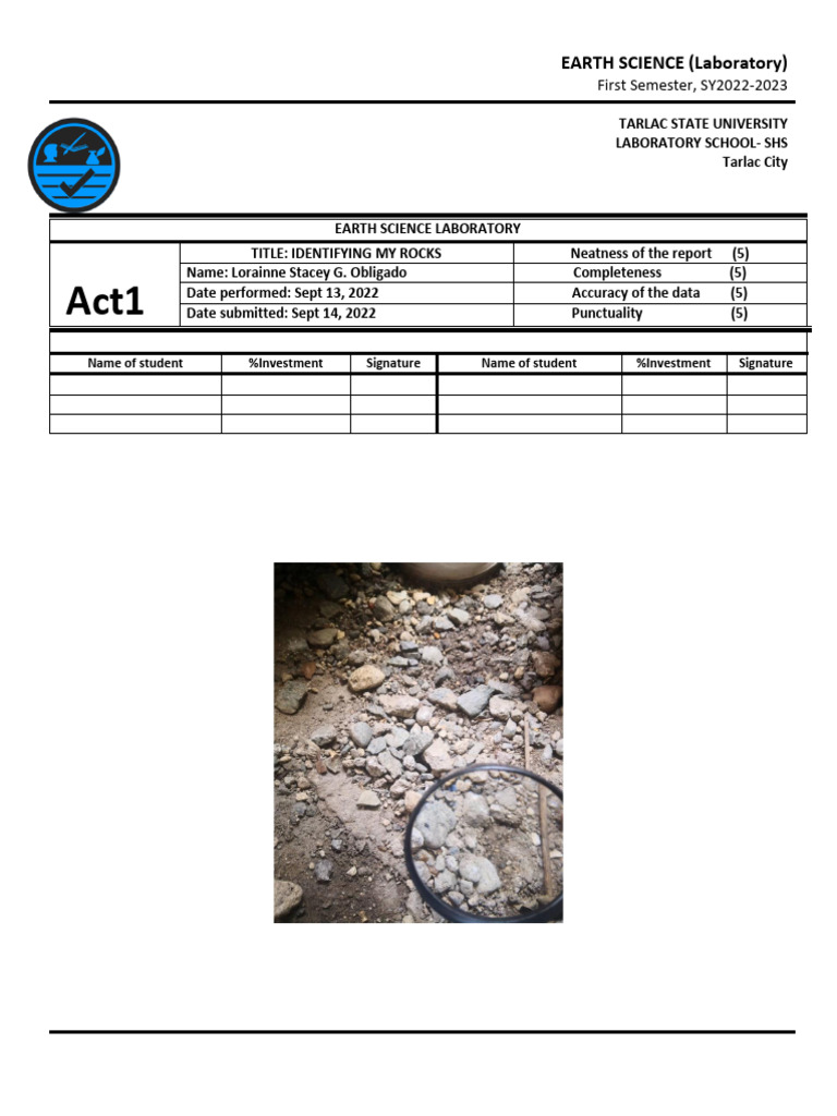 Earth Science Activity 2 Lsgo | PDF | Minerals