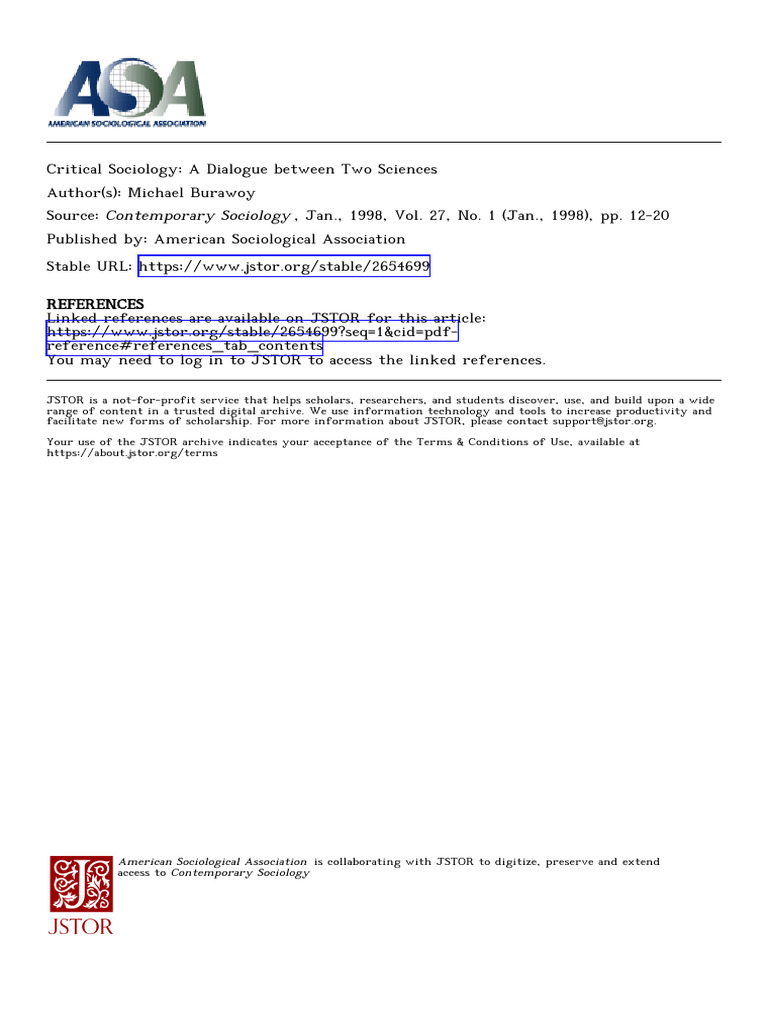 (Week 4) Burawoy, Michael - Critical-Sociology | PDF | Sociology | Science