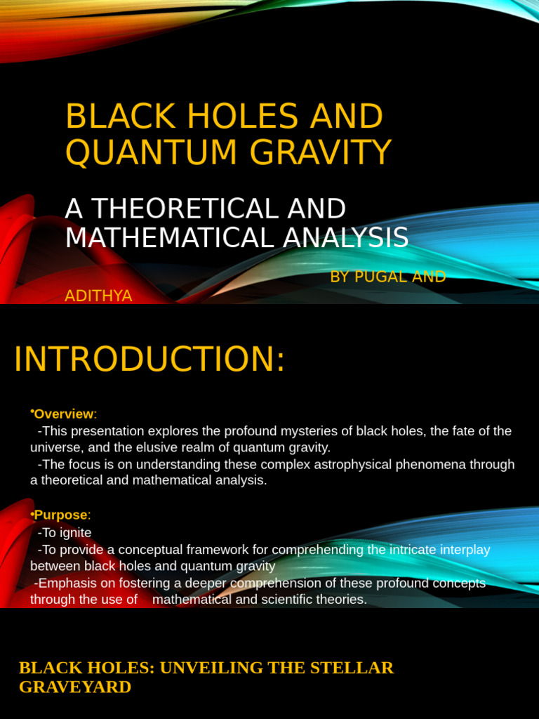 Black Holes and Quantum Gravity | PDF | Black Hole | Spacetime