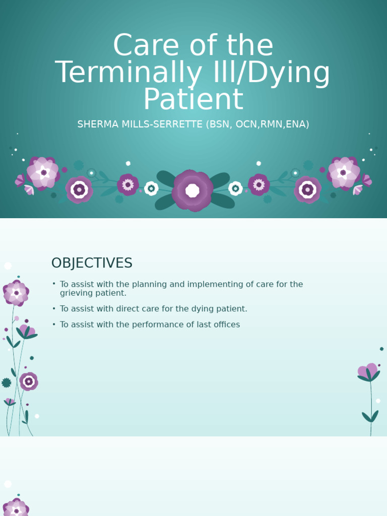 Care of The Terminally Ill Patient 2023SMS | PDF | Terminal Illness ...