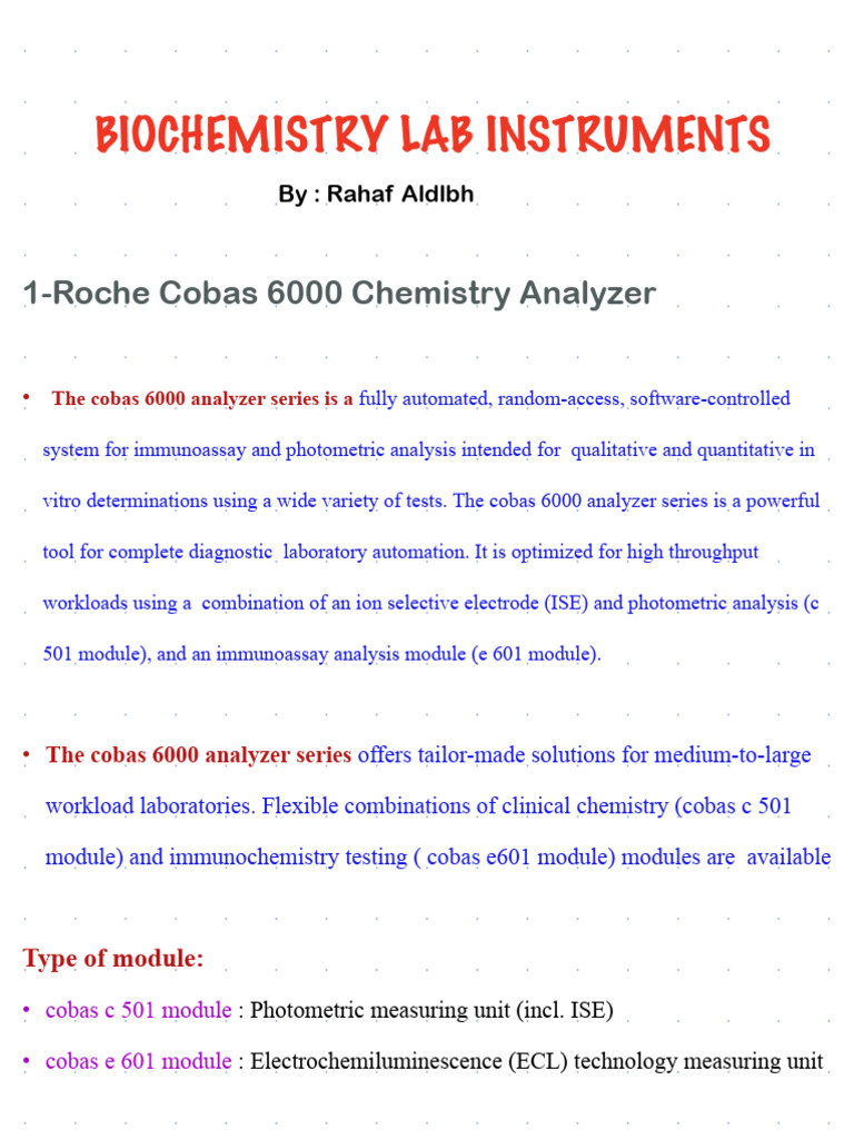 Biochemistry Lab Instruments | PDF | Clinical Medicine | Laboratories