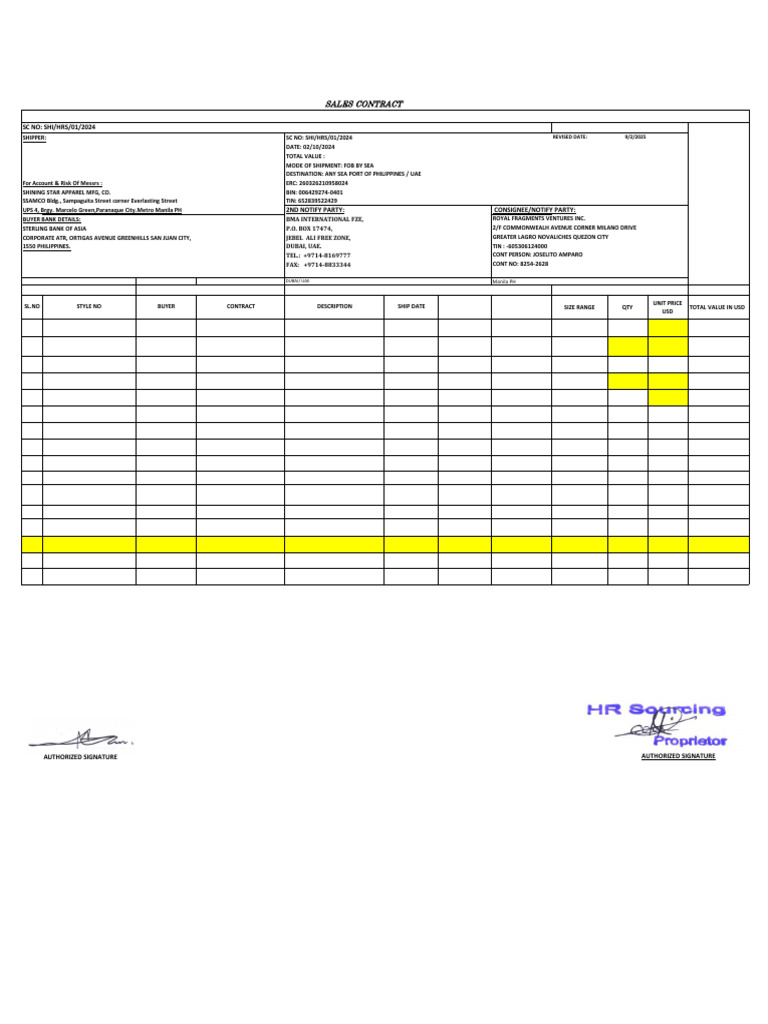 SC - Shi HRS 01-2024 RVSD - 9-2-25 | PDF | Supply Chain Management | Freight Transport