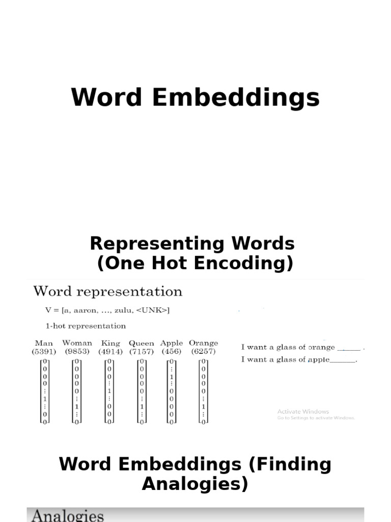 7 Word Embeddings | PDF