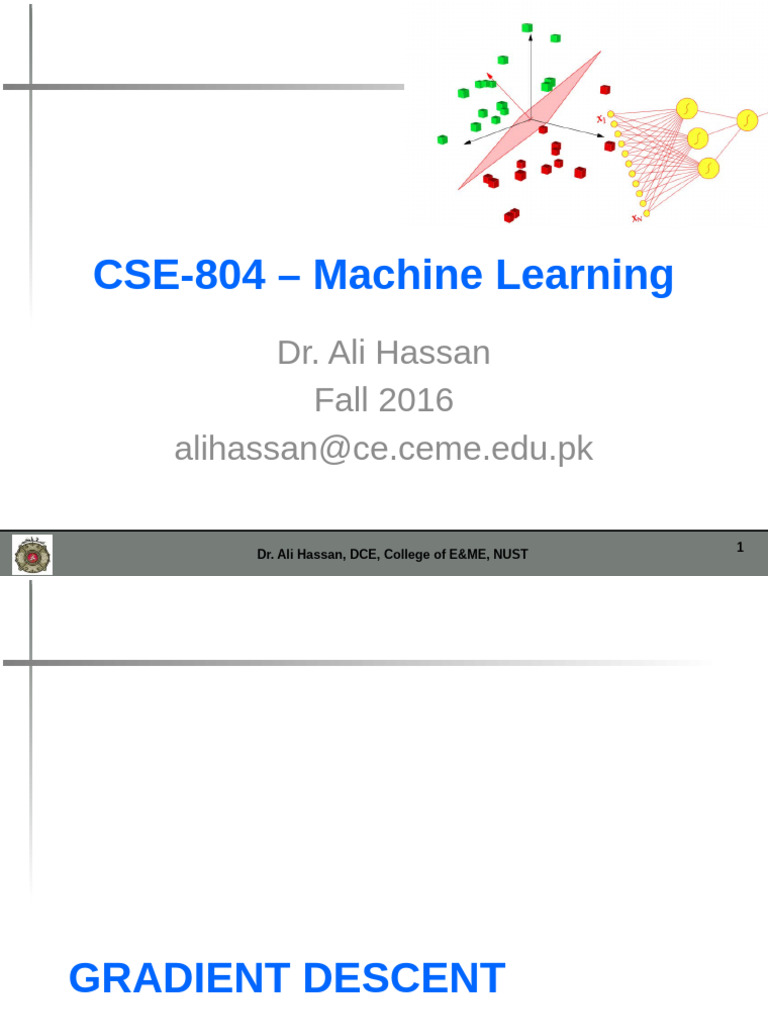 Lecture 5 Gradient Descent | PDF | Algorithms | Artificial Intelligence