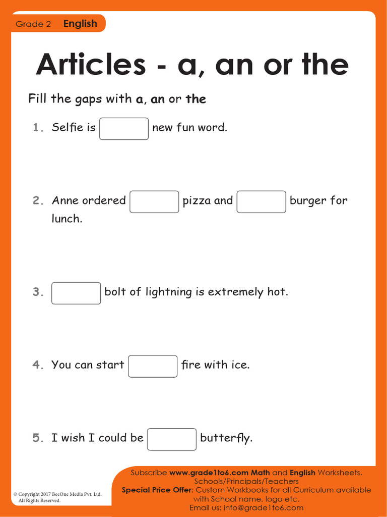 Articles - Using A, An, The | PDF