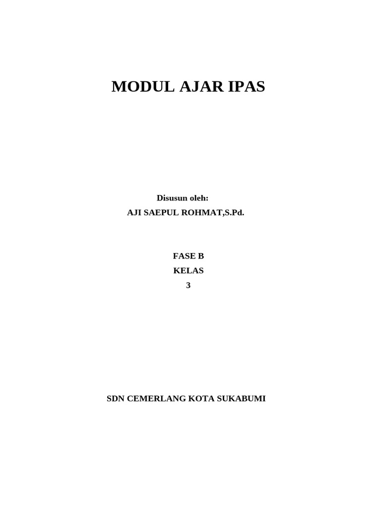 Modul Ajar Ipas Perubahan Wujud | PDF