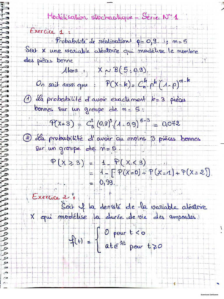 TD Modélisation Stochastique - Fiabilité 2022-2023 | PDF