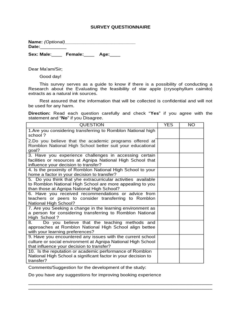 RESEARCH-QUESTIONNAIRE | PDF