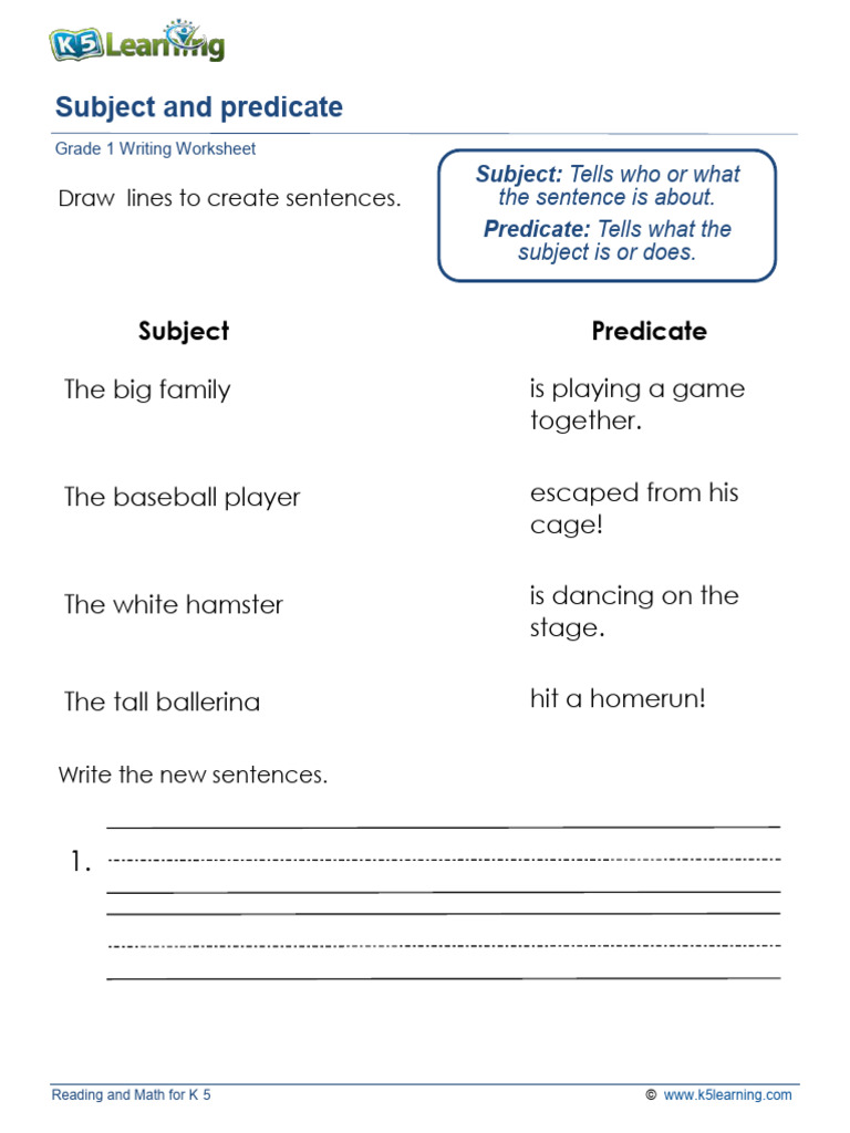 Subject and Predicate | PDF
