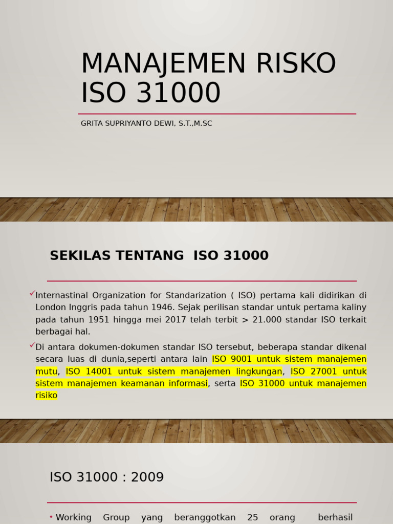 2 Manajemen Risko ISO 31000 | PDF