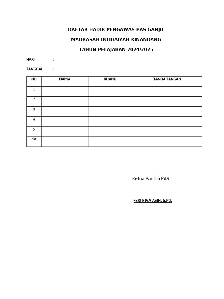 Dh Pengawas Pas 2024 | PDF