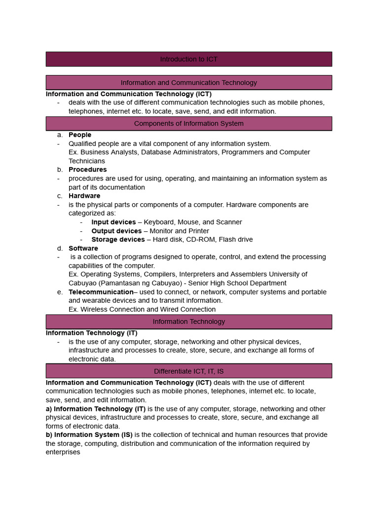 Mtech Reviewer Student Handouts | PDF | World Wide Web | Internet & Web