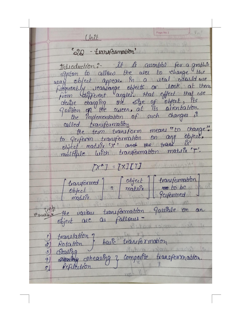 Unit -2 Computer_graphics -1 | PDF