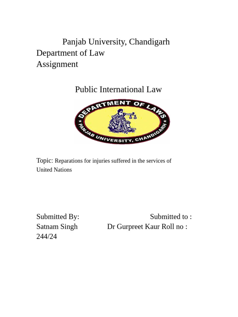UN Reparations for Injuries Explained | PDF | International Law ...
