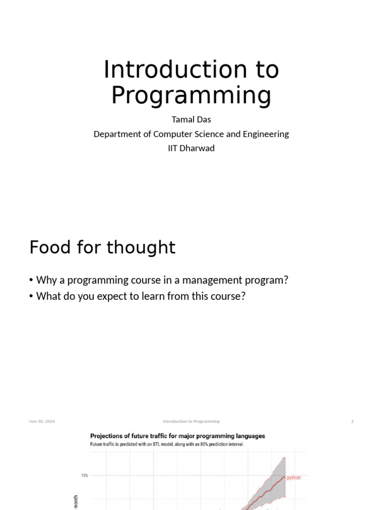 Introduction to Python Programming Basics | PDF | Python (Programming ...