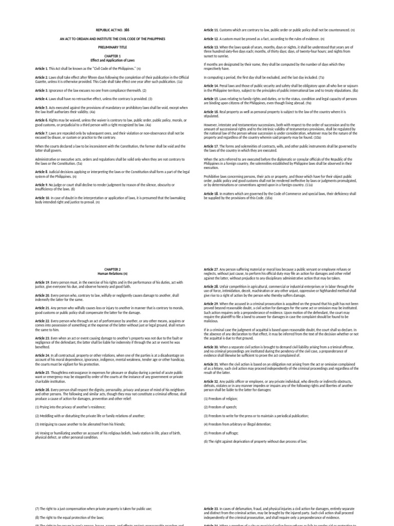 Civil Code of The Philippines | PDF | Burden Of Proof (Law) | Lawsuit