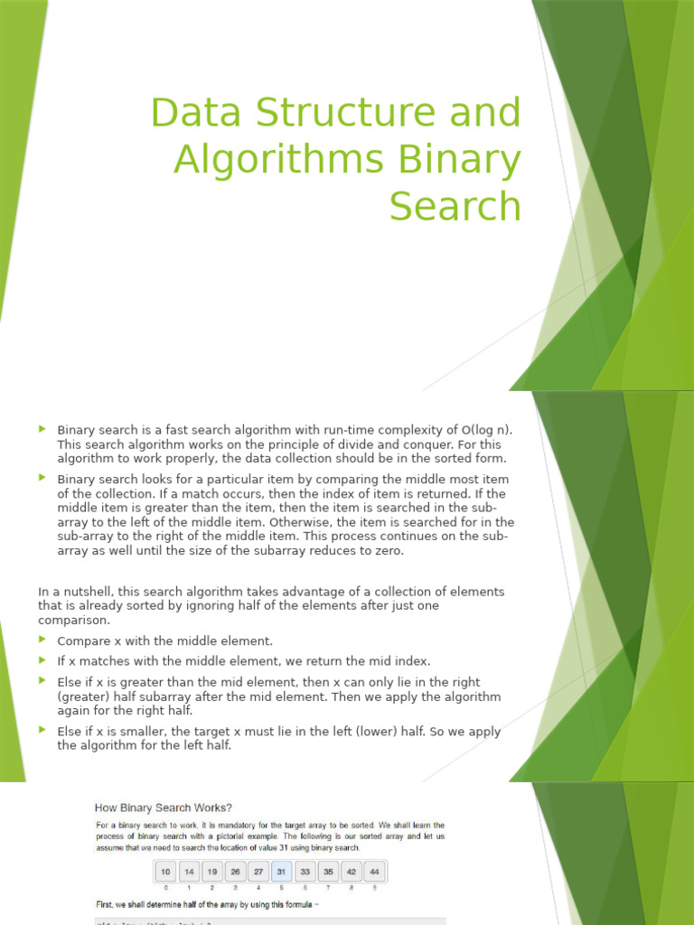 15. Data Structure and Algorithms Binary Search | PDF 15. Data Structure and Algorithms Binary Search | PDF