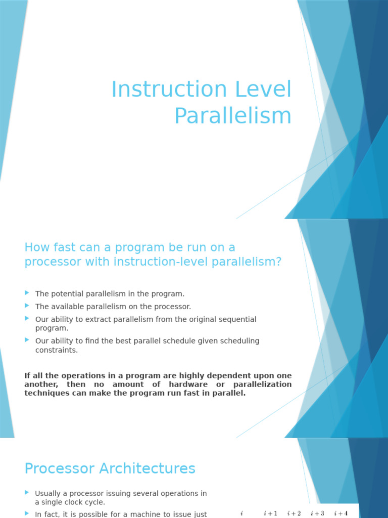 Instruction Level Parallelism | PDF | Parallel Computing | Central ...