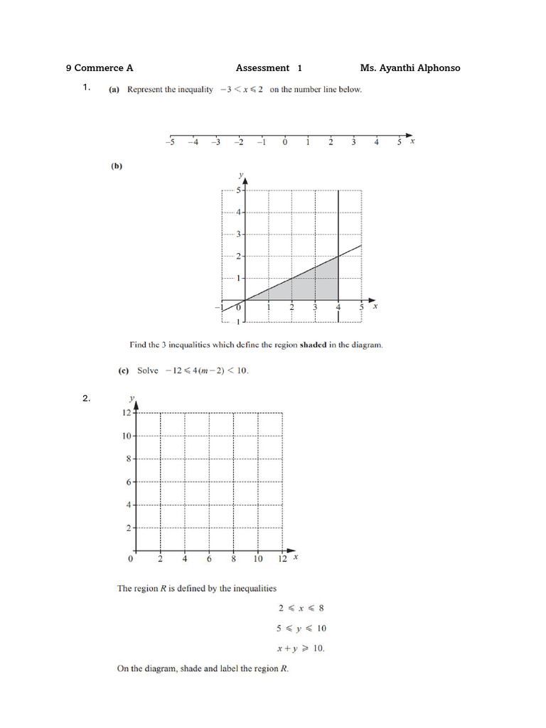 Graphical Representation of Inequalities | PDF