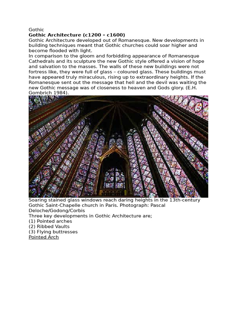 Gothic_Romanesque Architecture | PDF | Gothic Architecture | Vault (Architecture)
