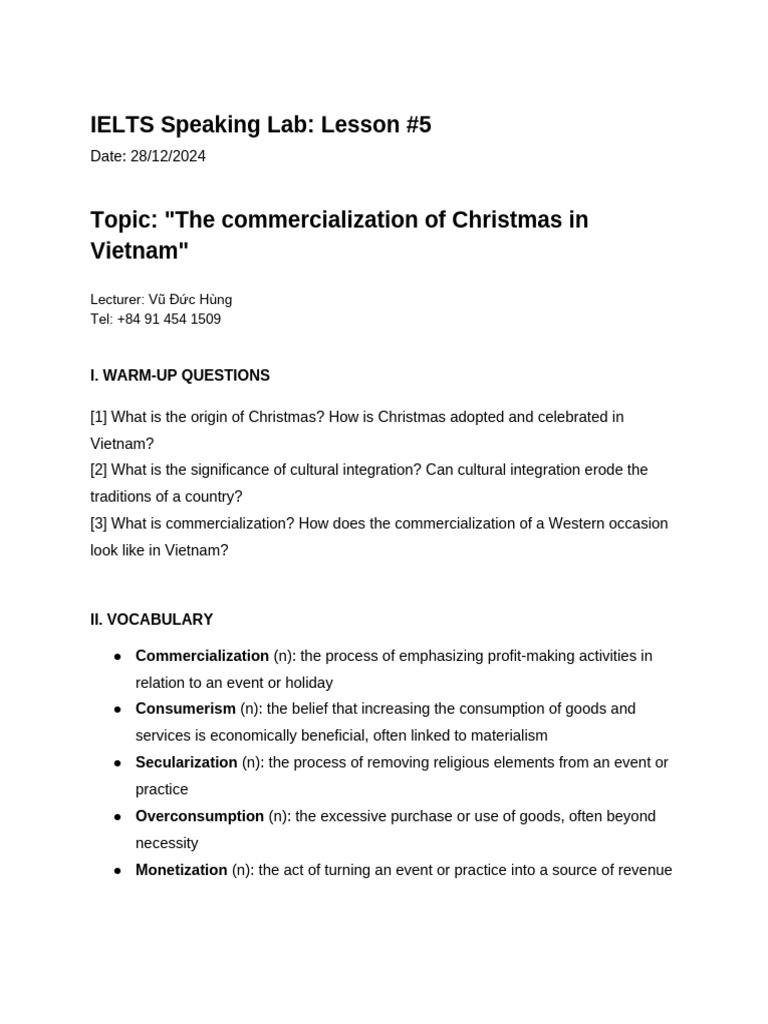 Christmas Commercialization in Vietnam | PDF | Christmas | Vietnam