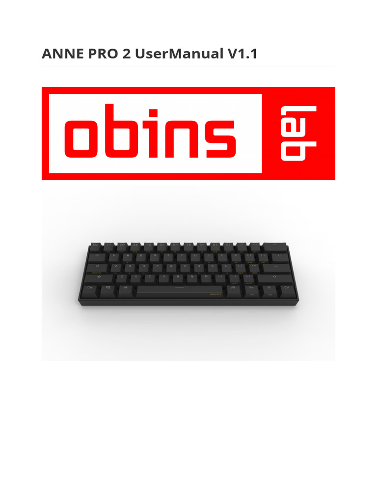 AnnePro2 UserManual ZH | PDF