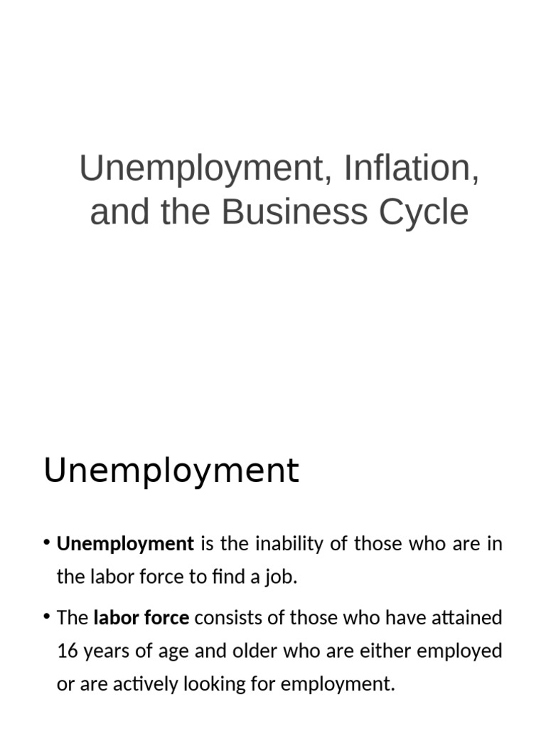 Unemployment Types and Inflation Explained | PDF | Unemployment ...